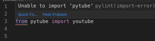 unable to import pytube · Issue #469 · pytube/pytube · GitHub