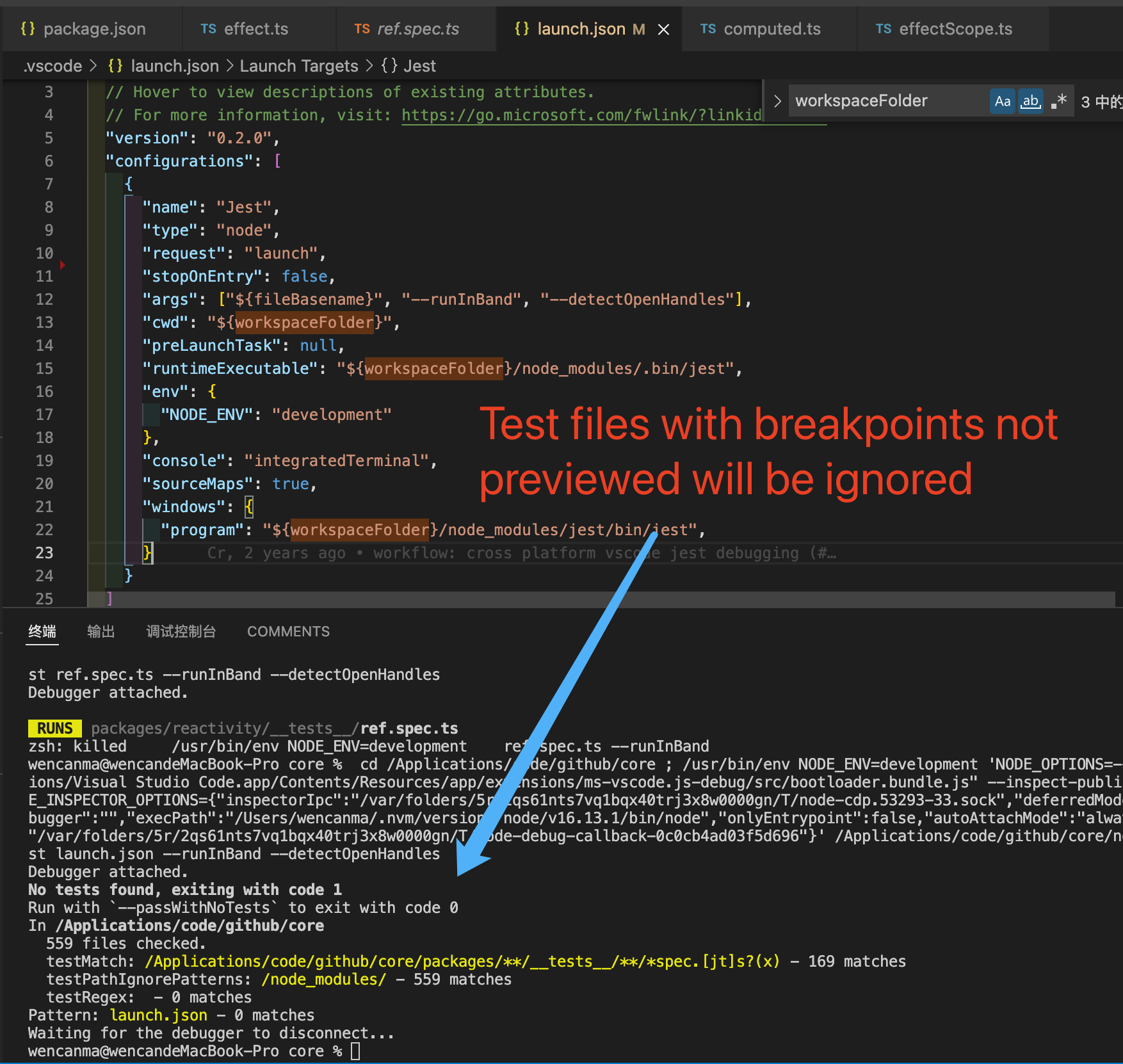 mac m1 VS Code is not able to debug using Jest · Issue #142950 · microsoft/vscode · GitHub