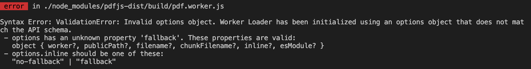 Syntax Error Validationerror Invalid Options Object Sass Loader Has