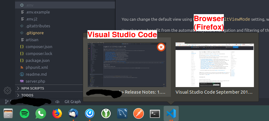 Browser instances opened from VS Code will be sorted under the Code ...