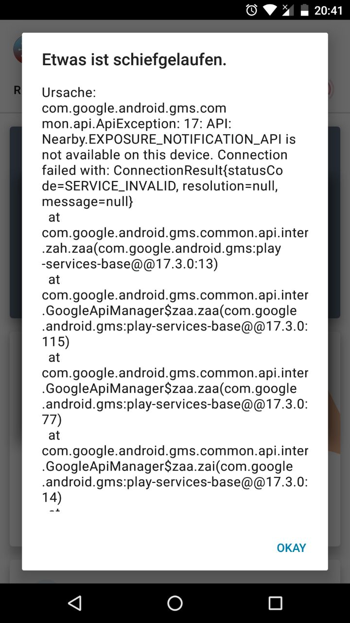 Corona Warn App is unable to find EXPOSURE_NOTIFICATION_API · Issue #1242 · microg/GmsCore · GitHub
