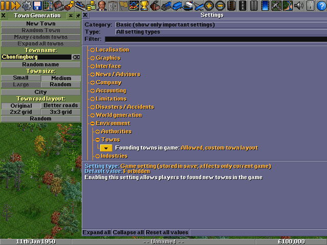 [Bug]: Useless buttons when founding town in game · Issue #10287 · OpenTTD/OpenTTD · GitHub