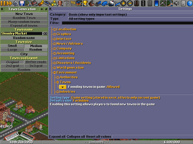 [Bug]: Useless buttons when founding town in game · Issue #10287 · OpenTTD/OpenTTD · GitHub