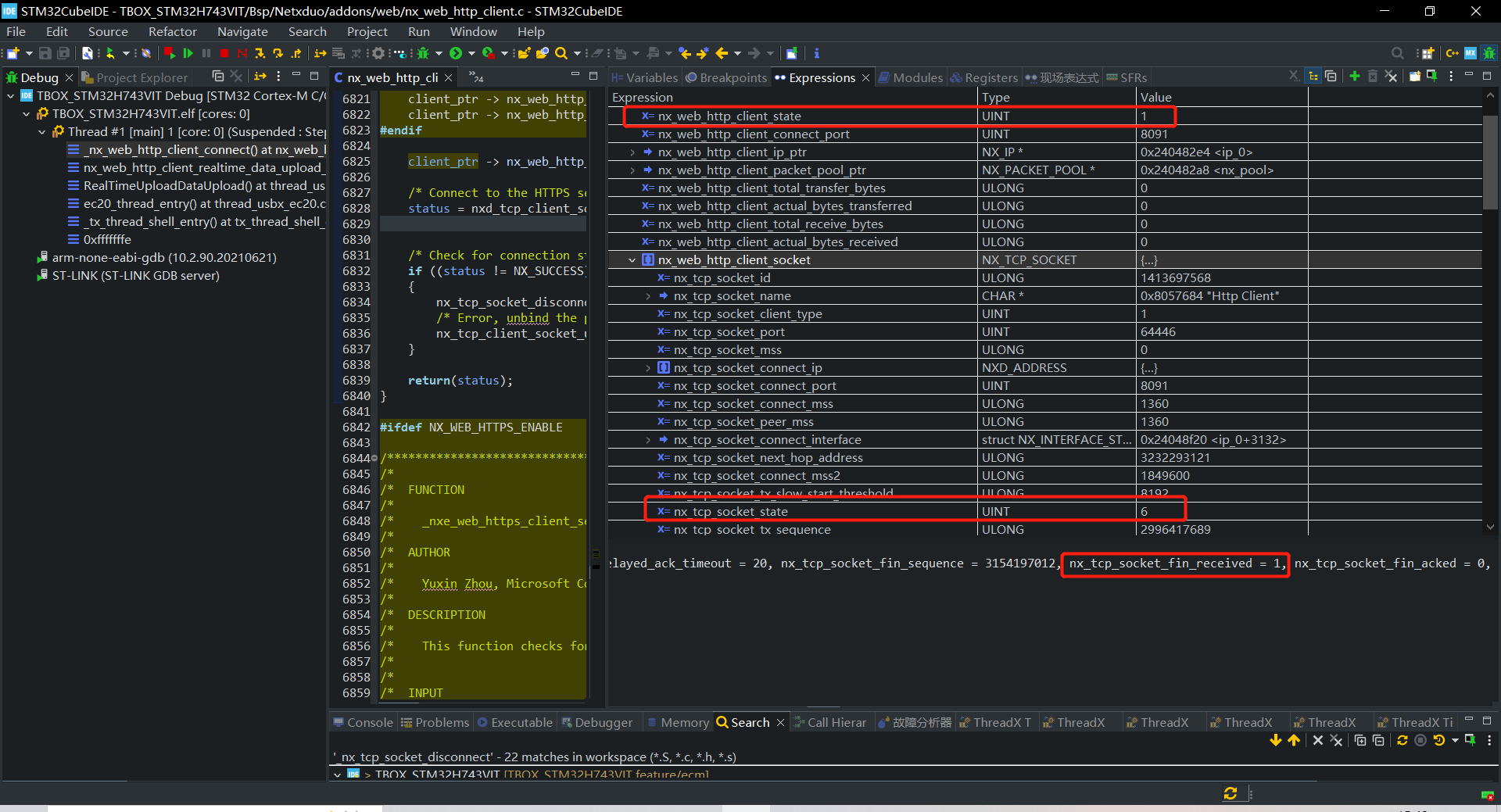 web http客户端接收到服务器FIN之后，无法工作 · Issue #109 · eclipse-threadx/netxduo · GitHub