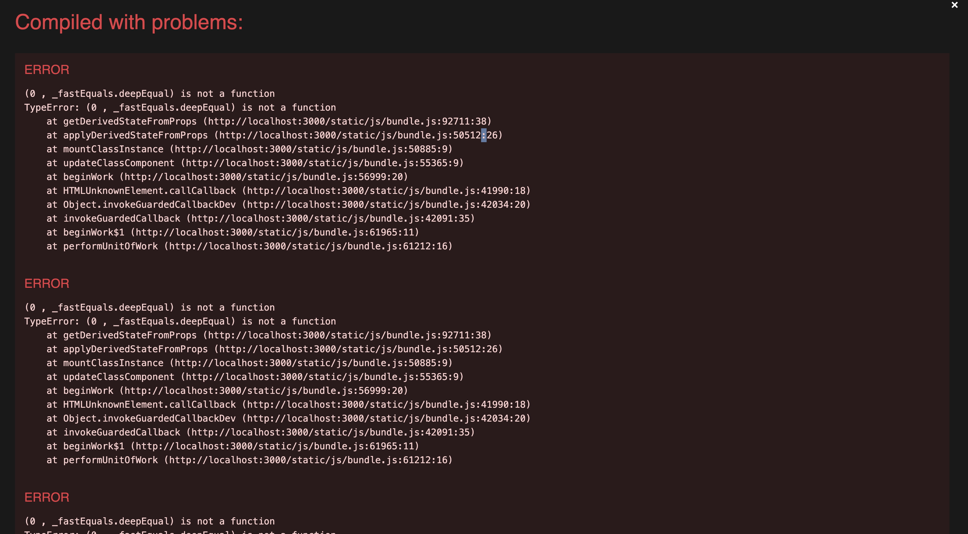 (0 , _fastEquals.deepEqual) is not a function · Issue #1904 · react-grid-layout/react-grid ...