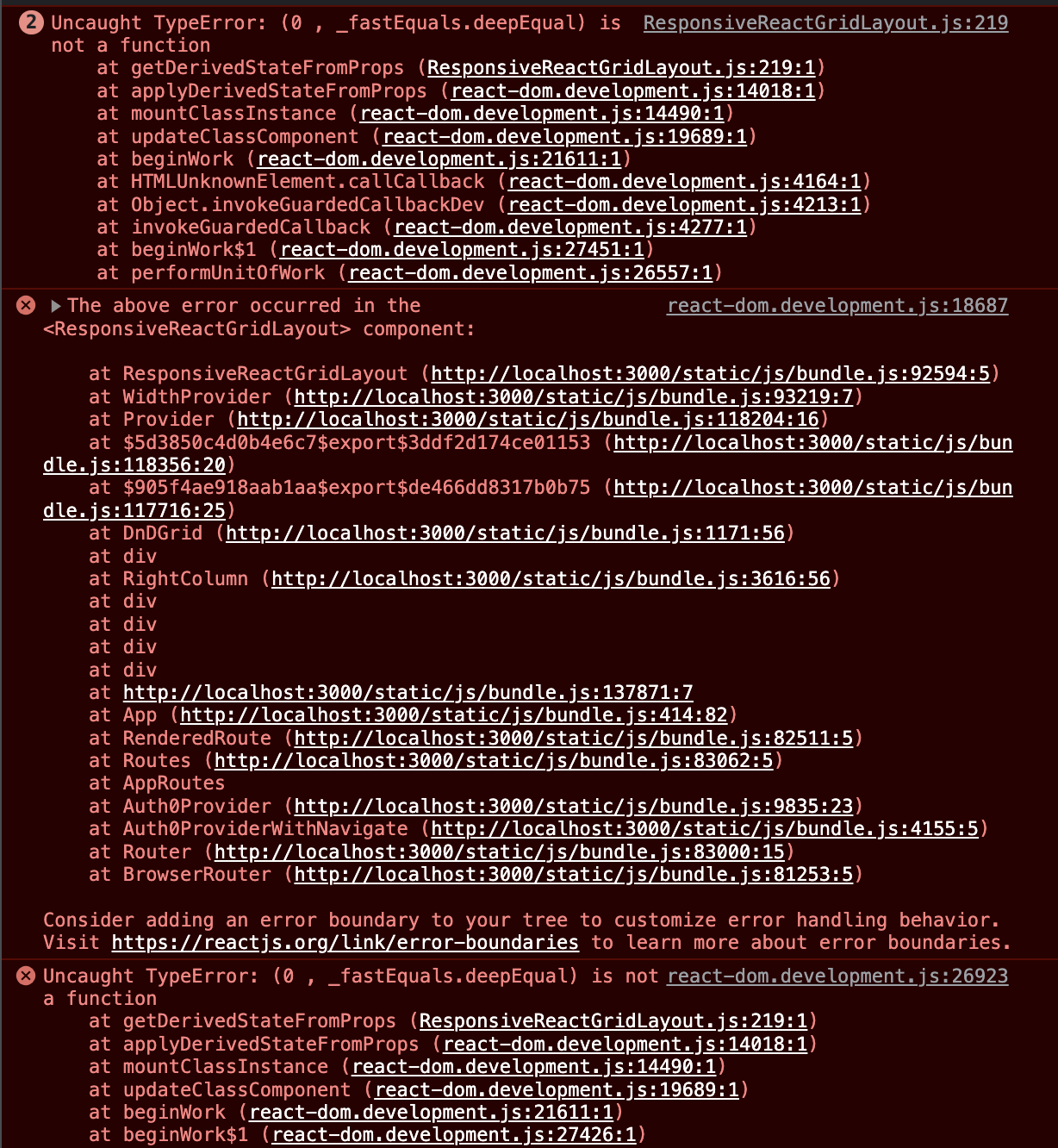 (0 , _fastEquals.deepEqual) is not a function · Issue #1904 · react-grid-layout/react-grid ...