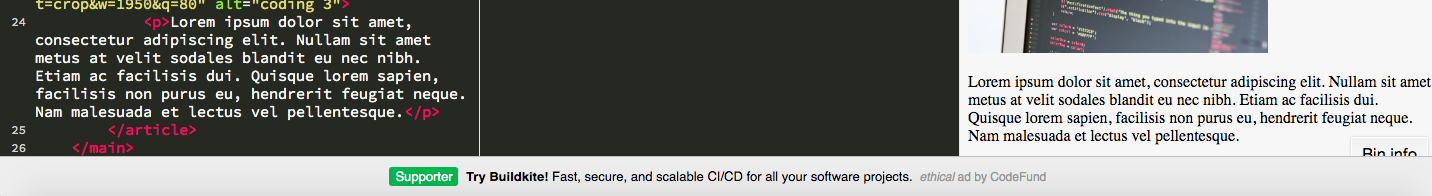 I can't see the bottom of page because of an ad · Issue #122 · jsbin/learn · GitHub