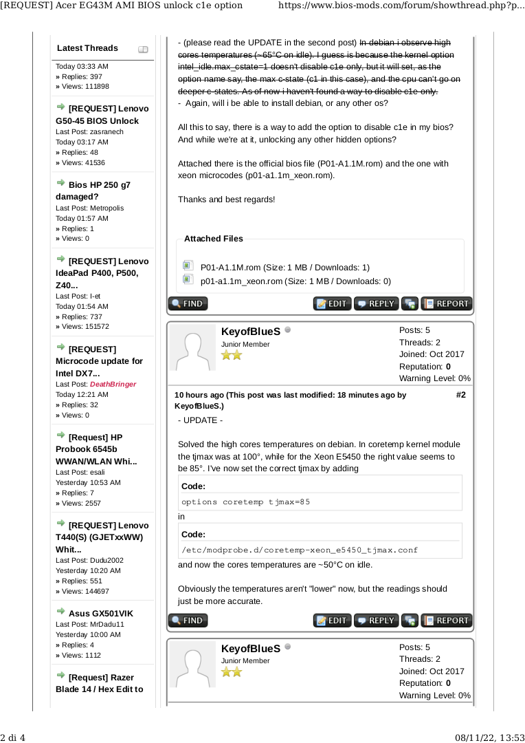 Disable intel c-state c1e in intel_idle driver for Debian and Debian ...