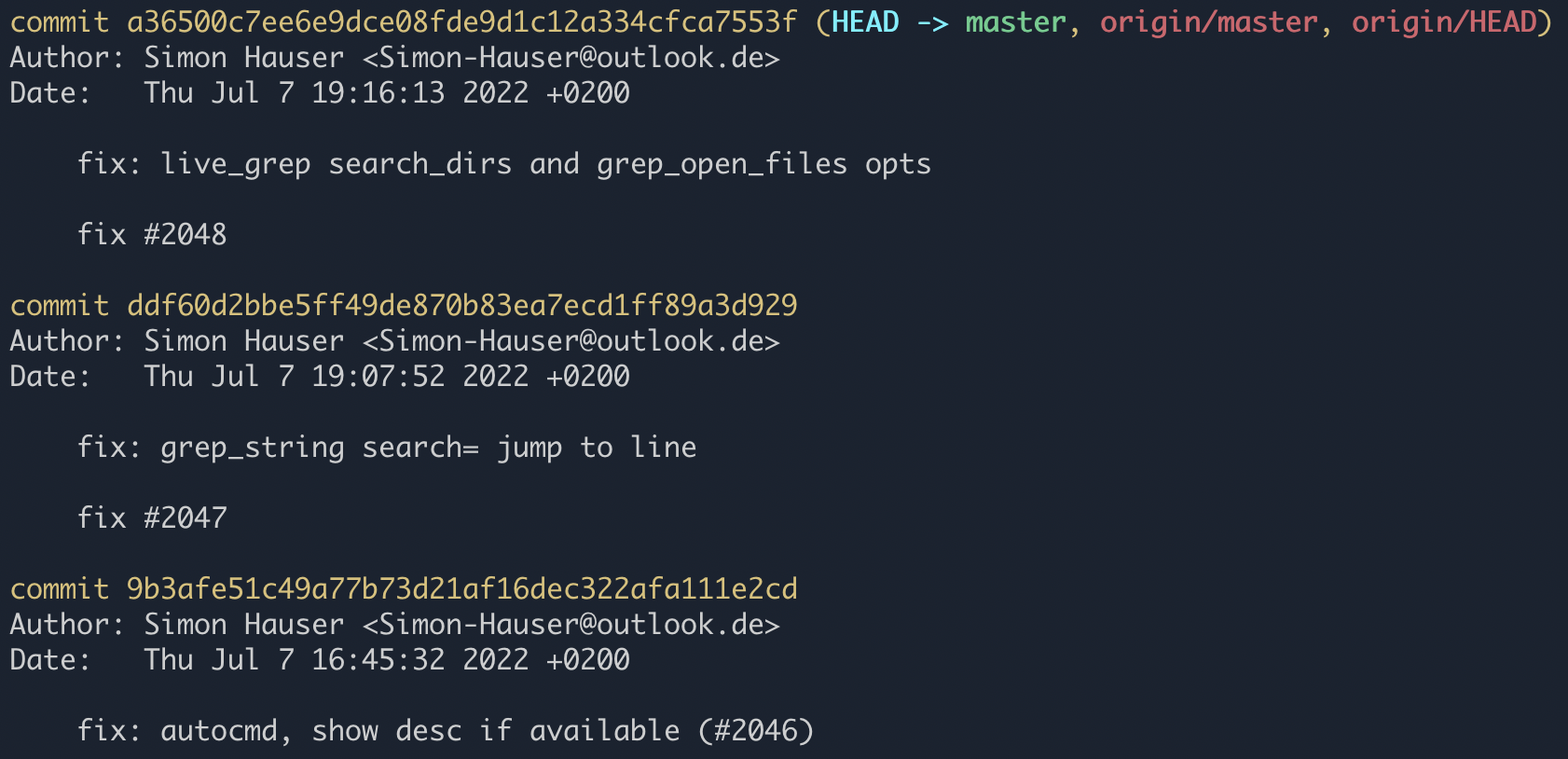 `autocommands` picker doesn't show `desc` or ` funuction` option anymore · Issue #2045 · nvim ...