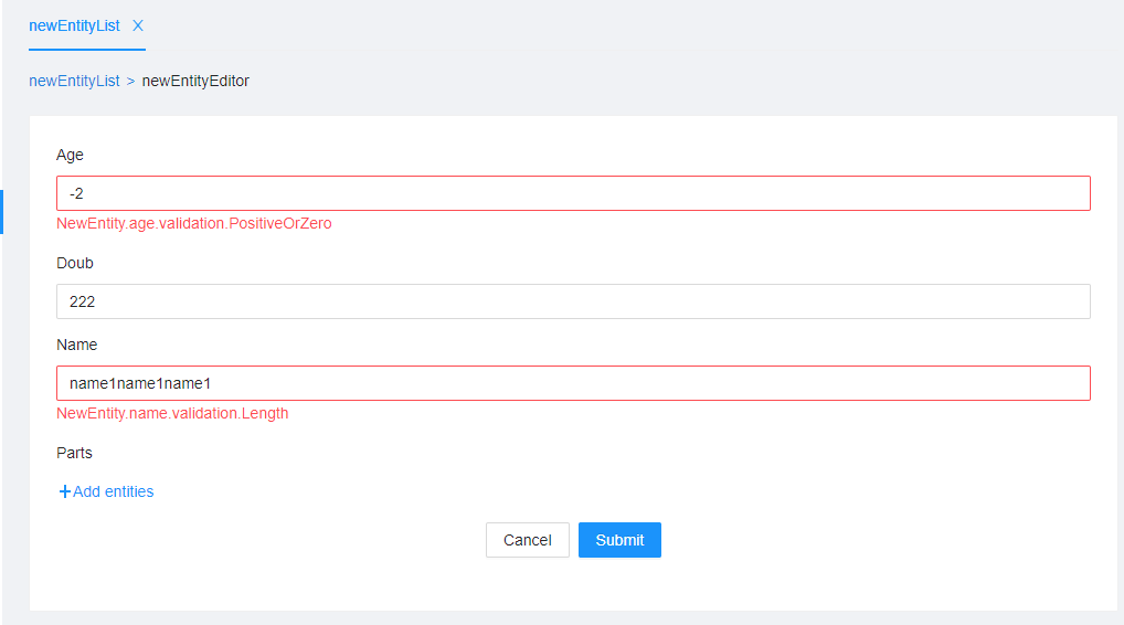 Bean validation is displaying message keys instead of messages · Issue #148 · jmix-projects/jmix ...