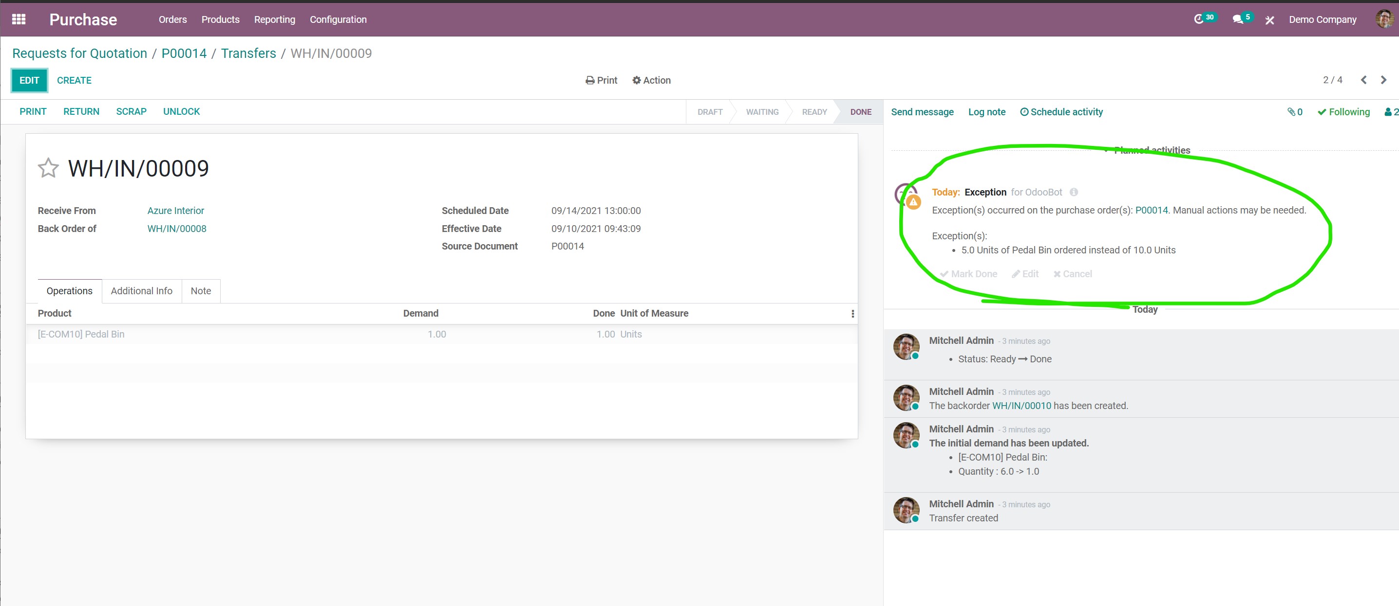 Unwanted "Exception(s) occurred" message on stock picking · Issue #76297 · odoo/odoo · GitHub
