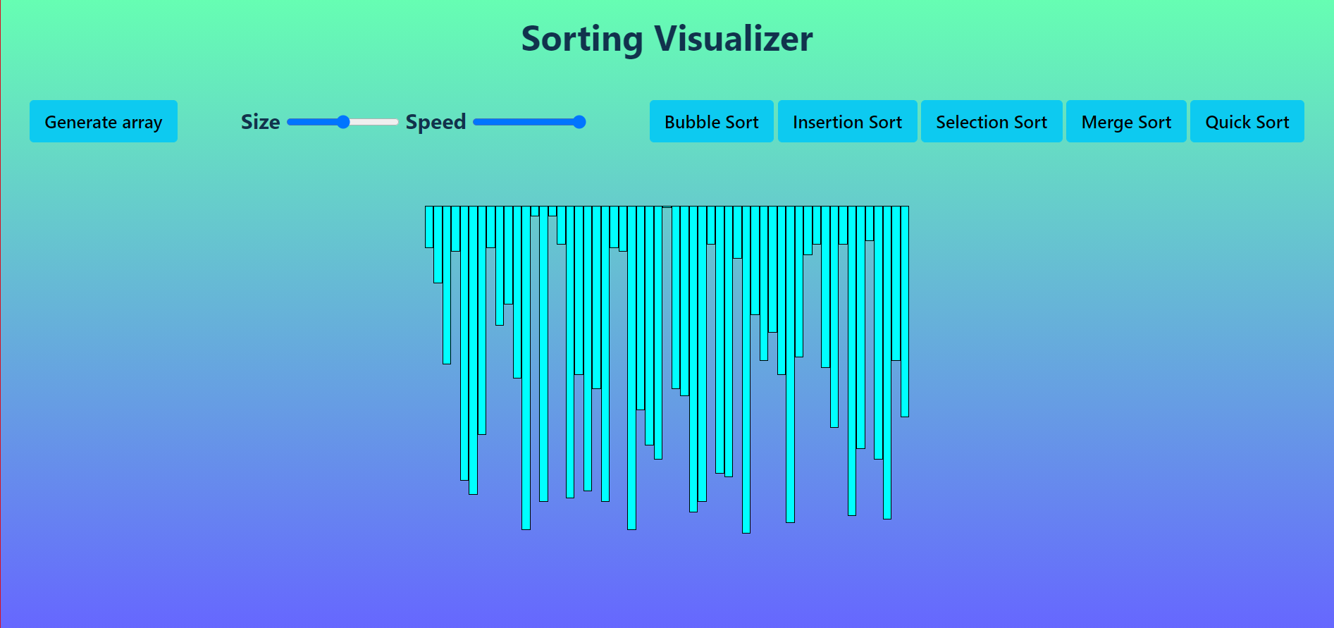 GitHub - Rajroxx7/Sorting-Visualiser: Built a website to visualize the working of various ...