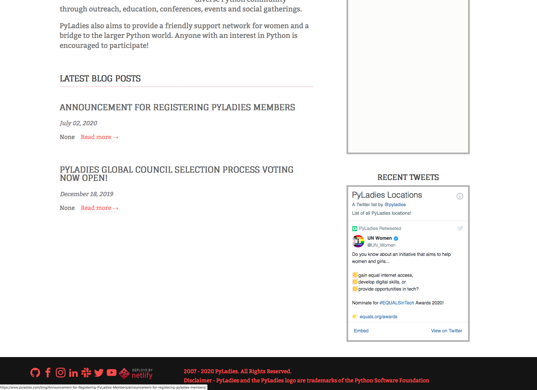 Adjust social media, netlify badge in footer & add social page to website · Issue #514 ...