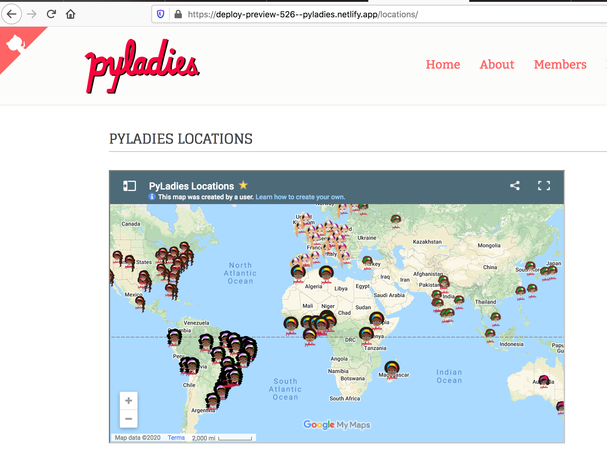 Improve PyLadies map, allow lookup by region · Issue #412 · pyladies ...