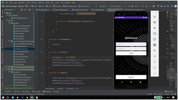 GitHub - ishu-thakur/GrinderGram-Andriod-app: GOOGLE Project #30DaysOfKotlin