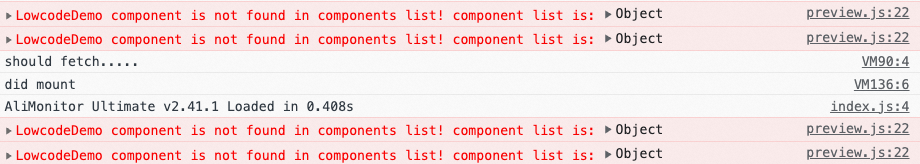 lowcode demo低代码组件使用报错 · Issue #1897 · alibaba/lowcode-engine · GitHub