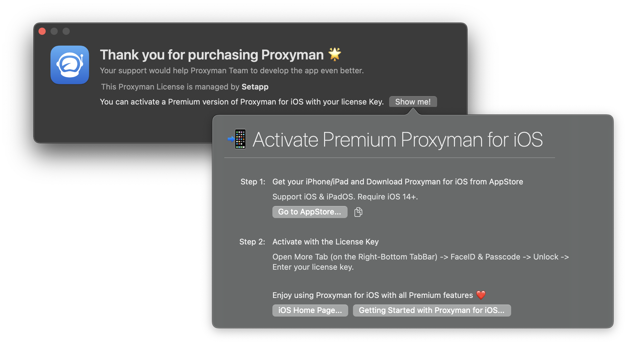 Setapp and Premium Proxyman for iOS · Issue #1082 · ProxymanApp/Proxyman · GitHub
