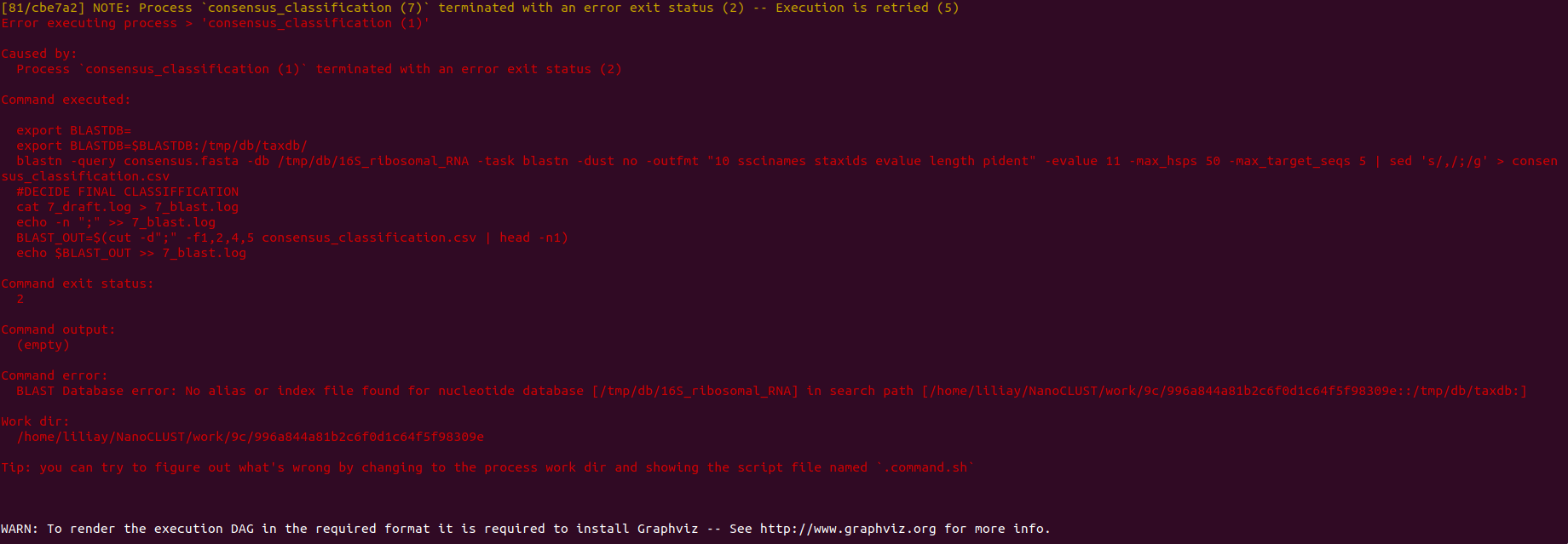 Error executing process > 'consensus_classification (1)' · Issue #75 · genomicsITER/NanoCLUST ...