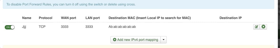 Non si riesce piu' a disattivare momentaneamente una regola di port forwarding · Issue #752 ...