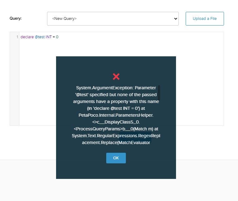 SQL Console raises error for variable declarations with "@" character · Issue #4673 ...
