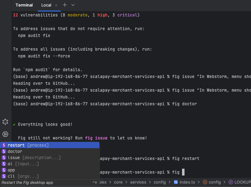 In Webstorm terminal, autocomplete showing in screen corner instead of in context · Issue #2689 ...