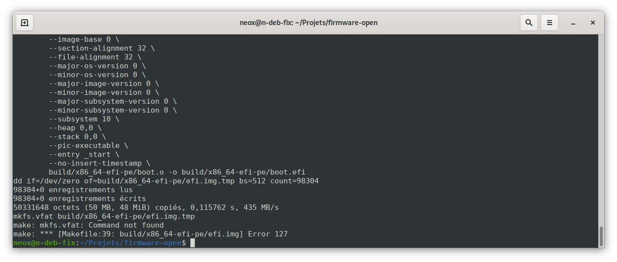 Error during build/x86_64-efi-pe/efi.img.tmp creation (darp6 model) · Issue #95 · system76 ...