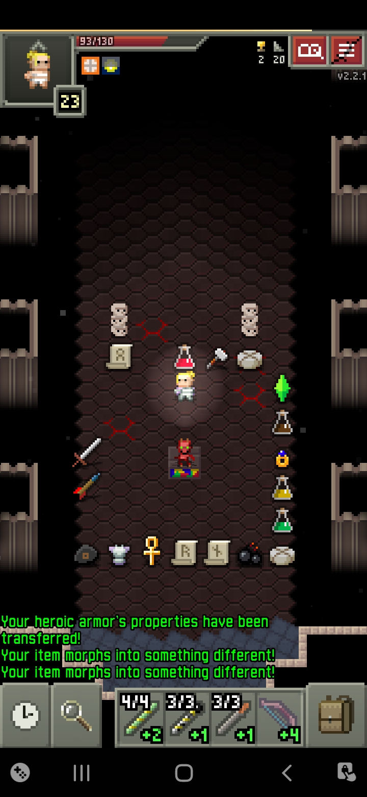 Visual bug when transferring heroic armor power · Issue #1541 · 00-Evan/shattered-pixel-dungeon ...