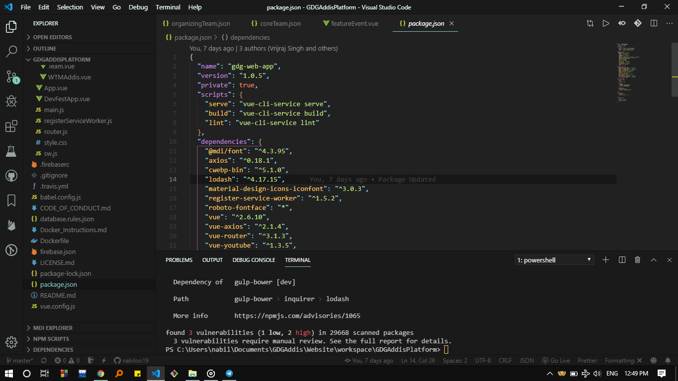 One low severity vulnerability caused by lodash · Issue #2118 · GeekyAnts/NativeBase · GitHub