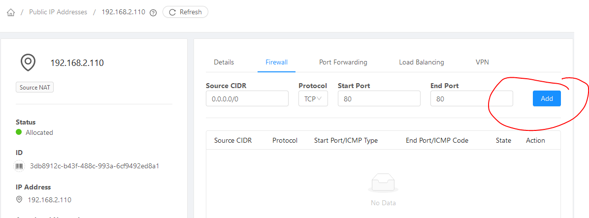 Adding Firewall rule, returns user to Details tab instead of staying on Firewall tab · Issue ...