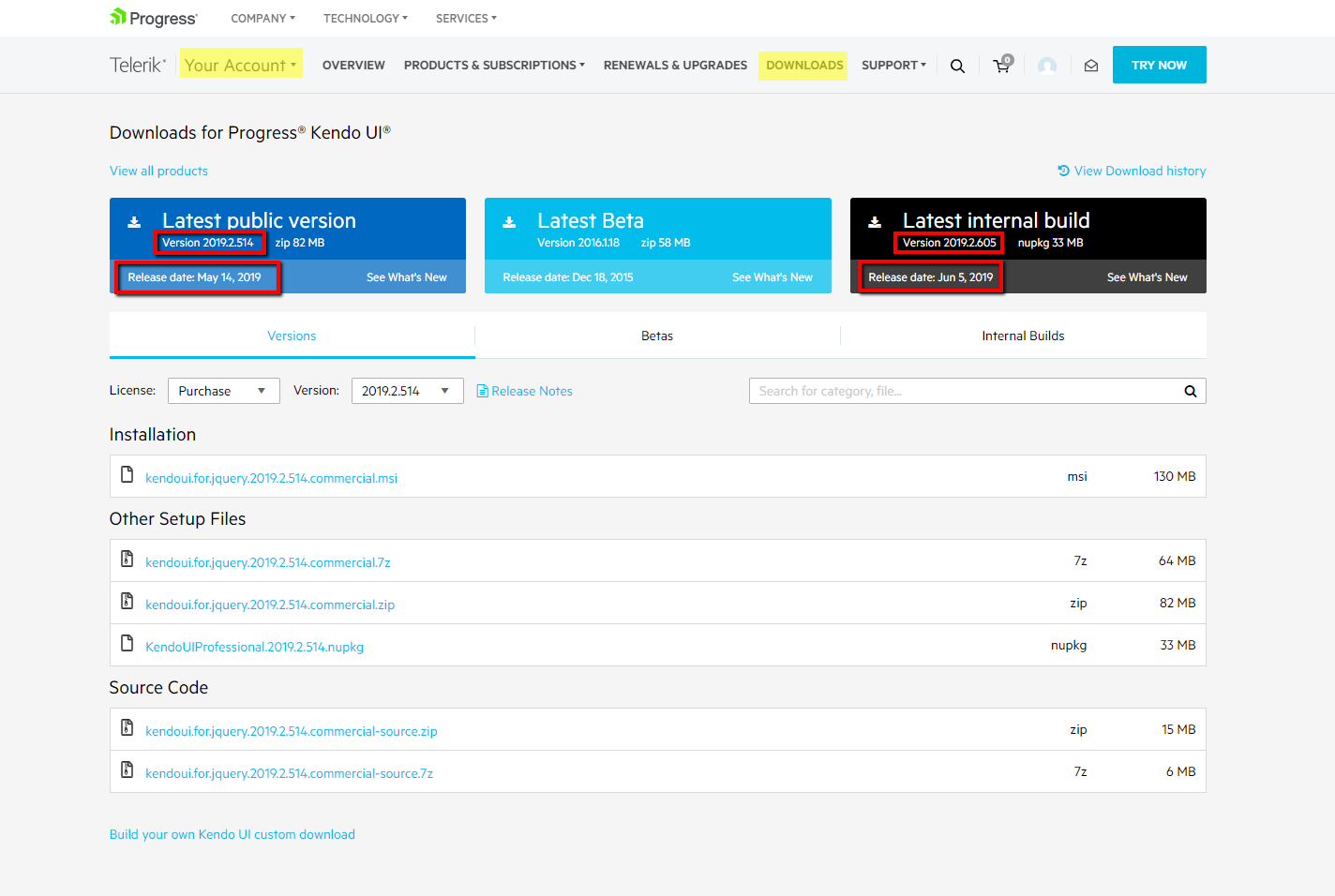 Add a table in the Documentation for matching Kendo releases and Sass themes version · Issue ...