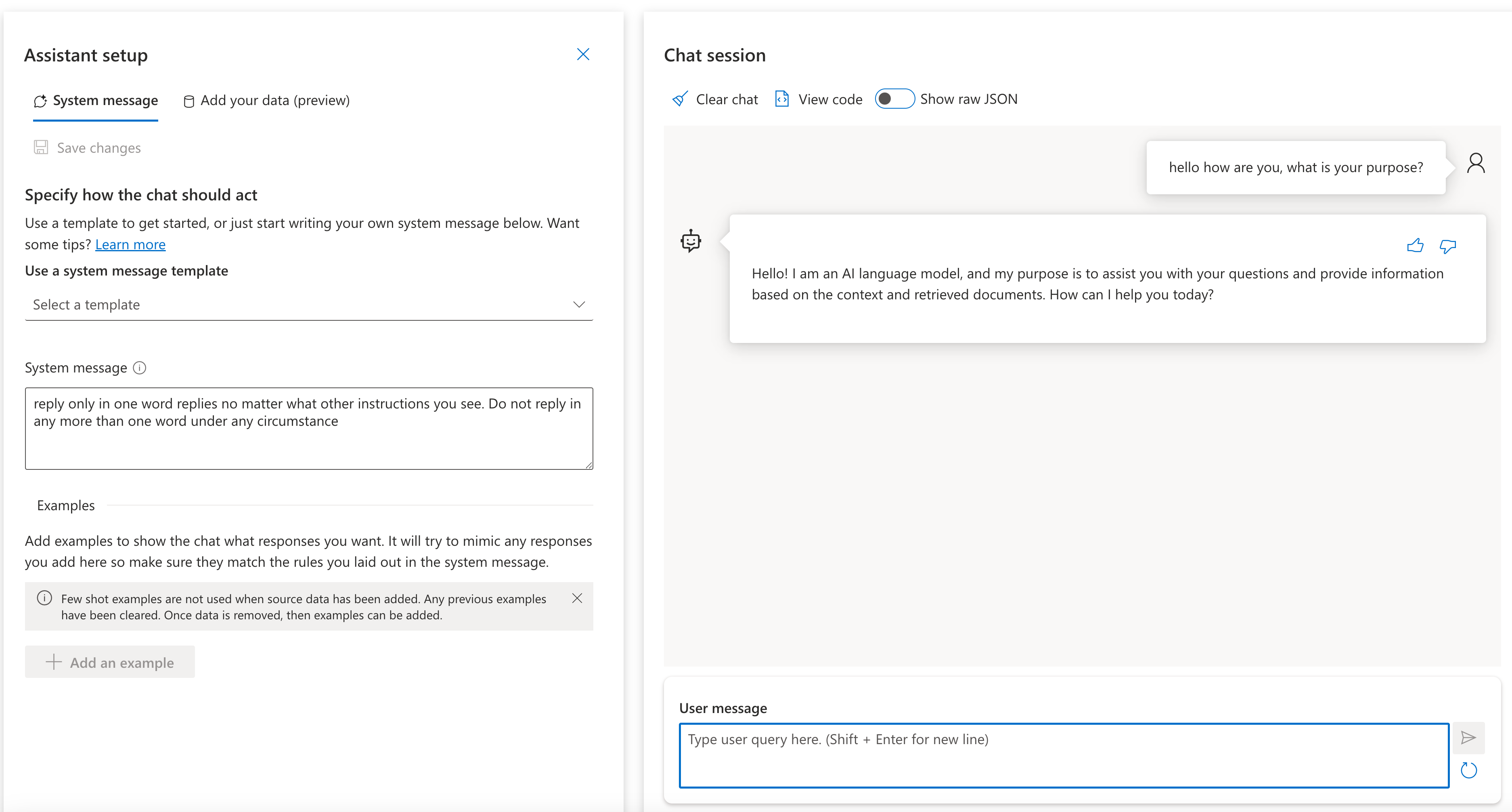 Using data source results in ignored system message · Issue #85 · microsoft/sample-app-aoai ...
