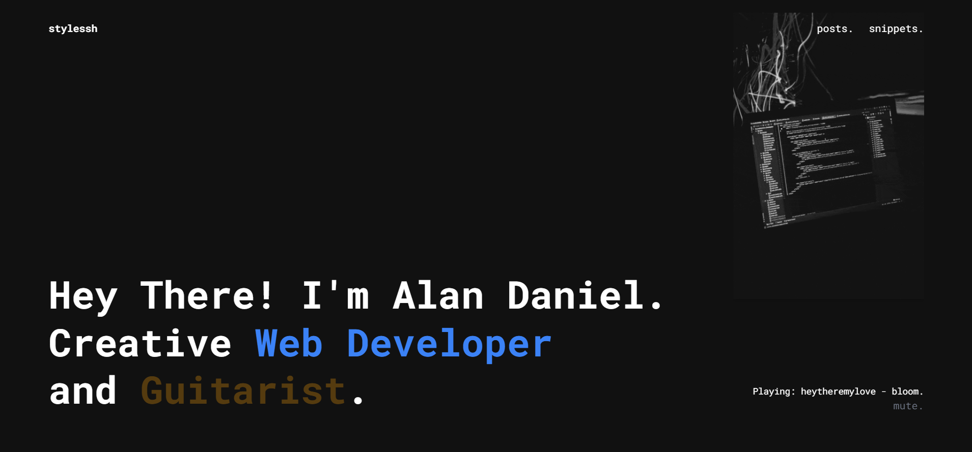 SHOWCASE: Stylessh - Portfolios · Issue #299 · withastro/astro.build · GitHub