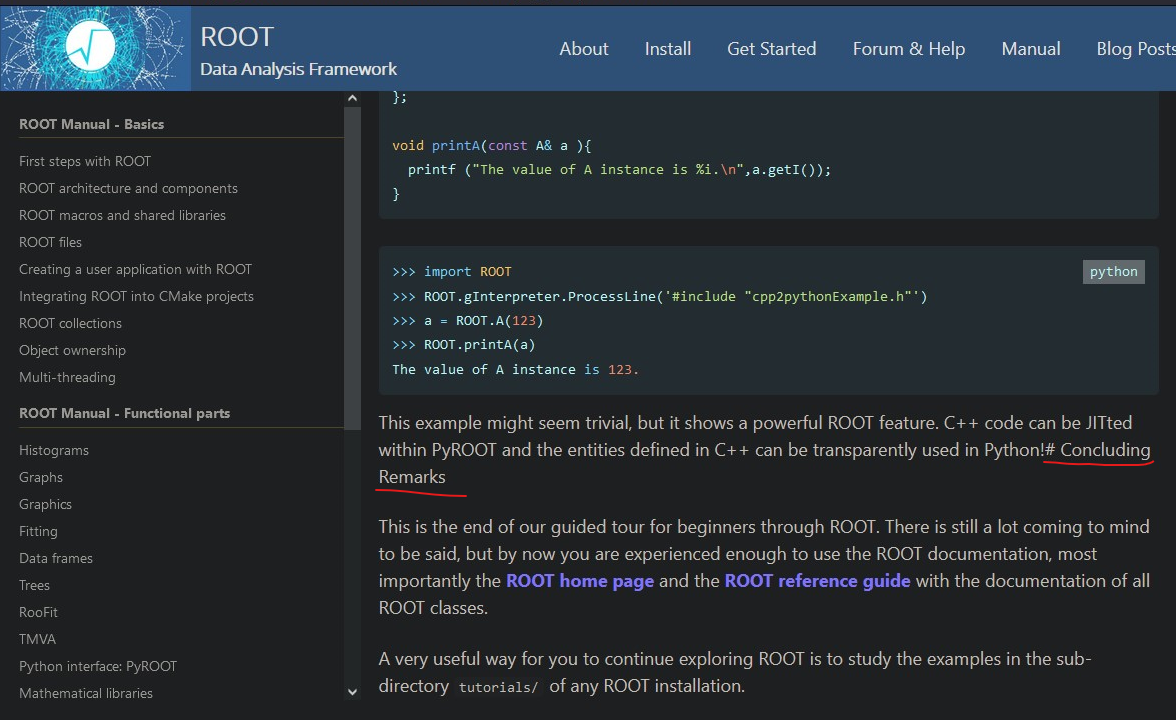 Concluding remarks not displayed as heading in Primer documentation · Issue #714 · root-project ...