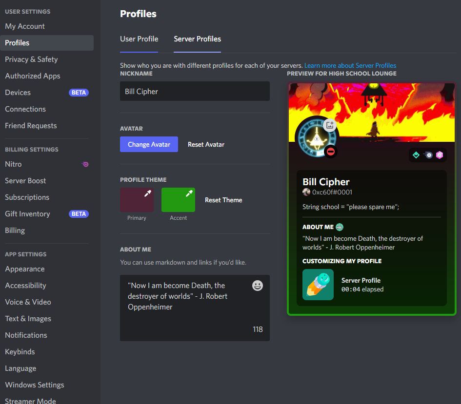 [Bug] Profile Theme Color Button Deleted · Issue #1477 · BetterDiscord/BetterDiscord · GitHub