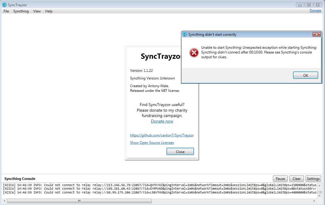 SyncTrazor Unable to Start Syncthing · Issue #490 · canton7/SyncTrayzor · GitHub