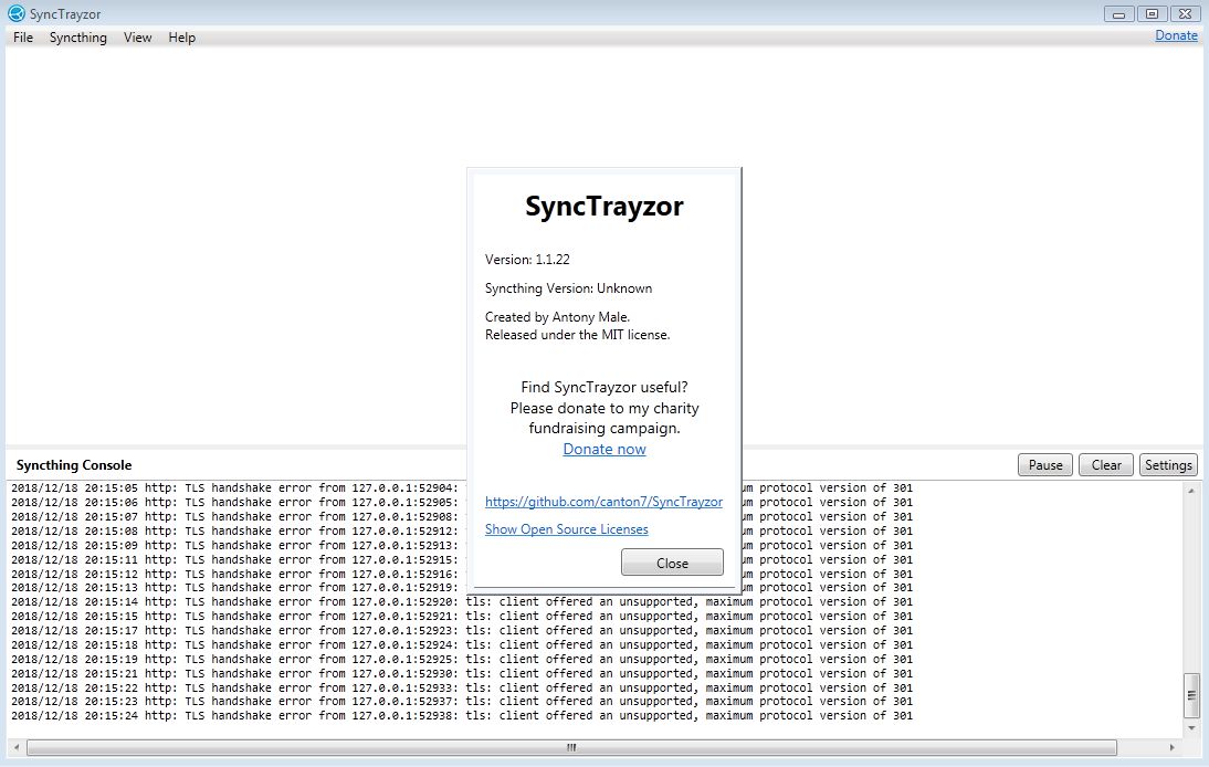 SyncTrazor Unable to Start Syncthing · Issue #490 · canton7/SyncTrayzor · GitHub