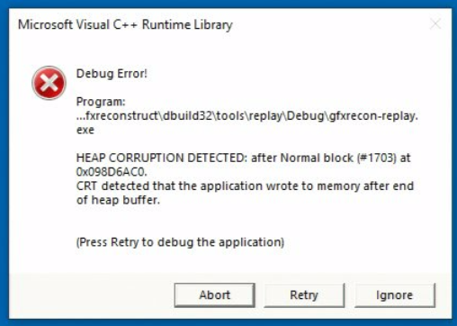 Windows dialog blocking isn't quite working · Issue #1171 · LunarG/gfxreconstruct · GitHub