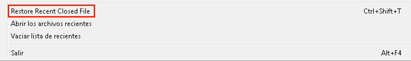 Restore Recent Closed File translation not picked up · Issue #1476 ...