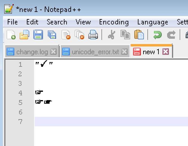 Wrong rendering of index finger characters · Issue #4490 · notepad-plus ...
