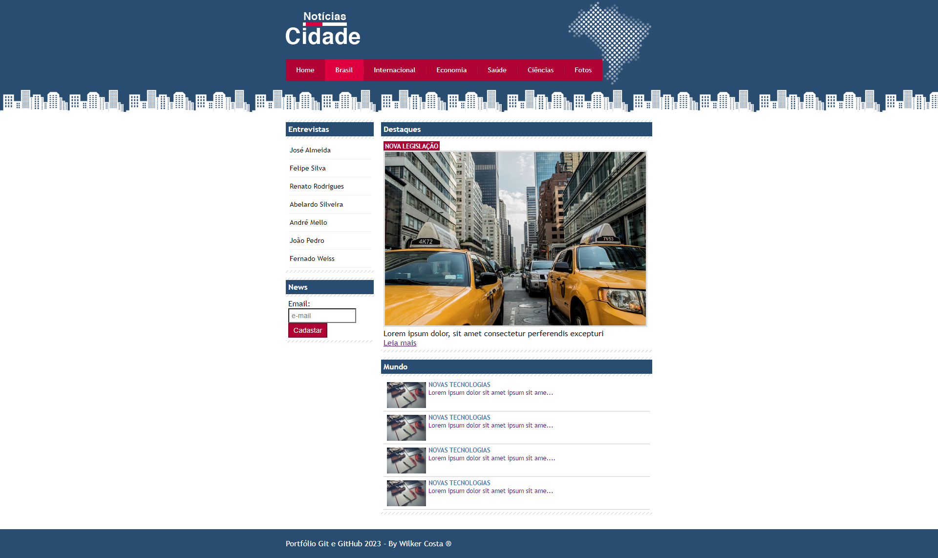 GitHub - E-Wilker/Portal_Cidade: Ficticio project of a news portal