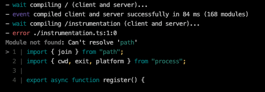 [NEXT-1173] use node module inside instrumentation hook cause module not found error · Issue ...