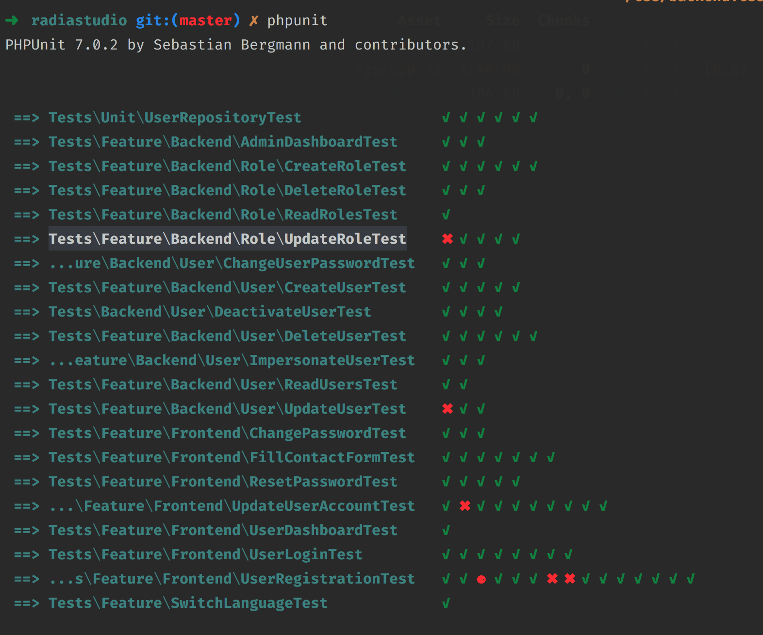 Phpunit Test Fails On Fresh Install · Issue 1023 · Rappasoftlaravel 2387