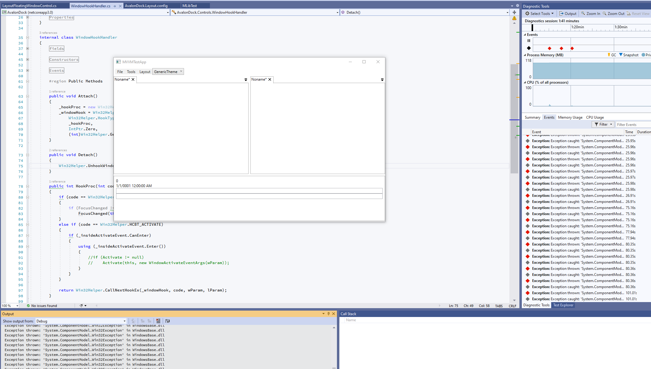 Exception Thrown System ComponentModel Win32Exception In WindowsBase