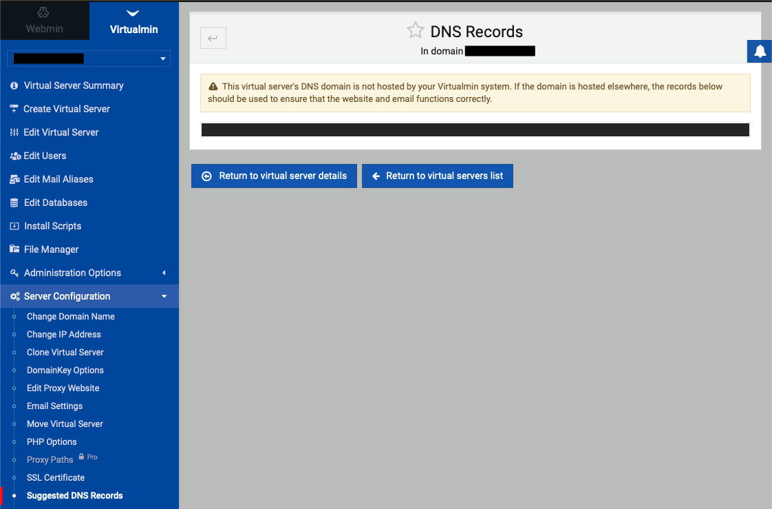 Suggested DNS Records is empty · Issue #463 · virtualmin/virtualmin-gpl · GitHub