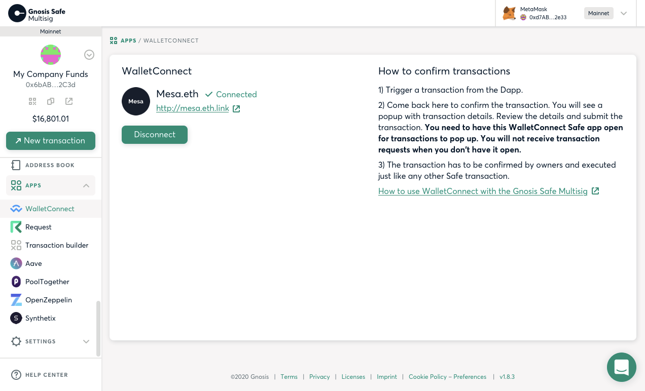 Better Communicate The Need To Stay In The Walletconnect Safe App · Issue 93 · Safe Global Safe