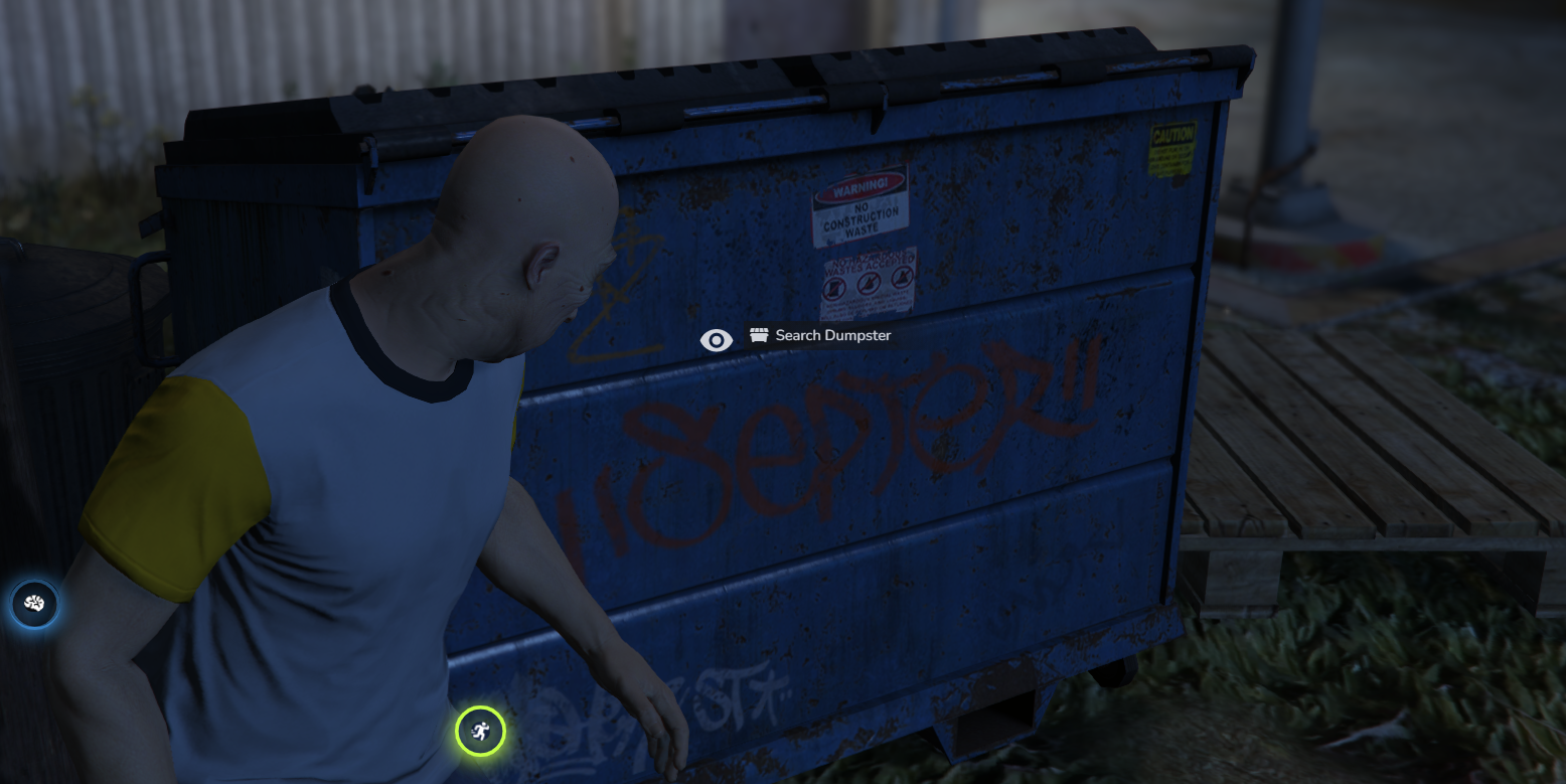 "Bubble" missing on the dumpster · Issue #5 · overextended/ox_target · GitHub