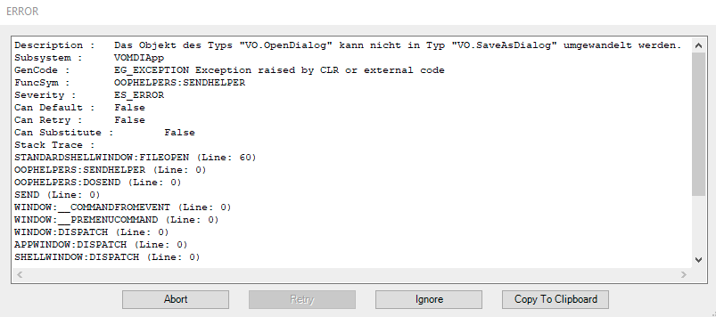 App crashes without calling the errorhandler · Issue #881 · X-Sharp/XSharpPublic · GitHub