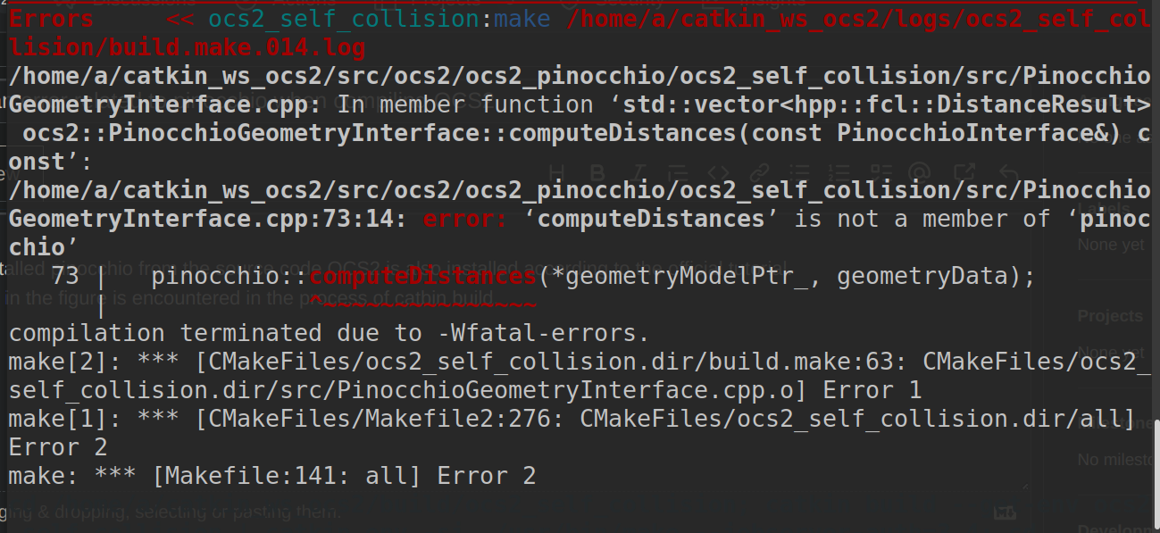 I encountered an error related to pinocchio when compiling OCS2 · Issue #1825 · stack-of-tasks ...