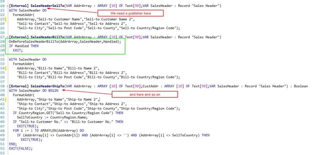 Event Request Codeunit 365 Format Address For Various Functions Salesheadersellto