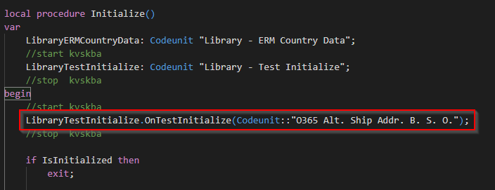Event Request Application Tests Erm” Codeunit 138072 O365 Alt Ship Addr B S O · Issue